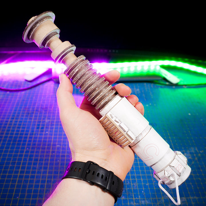 Luke Lightsaber TEMPLATES for cardboard DIY – Epic Cardboard Props