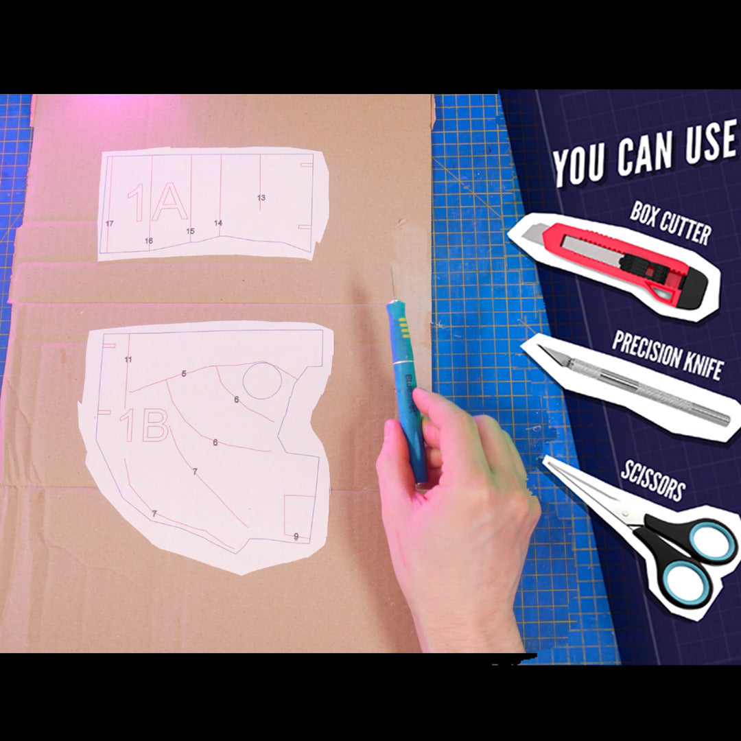 Predator Mask TEMPLATES for cardboard DIY – Epic Cardboard Props